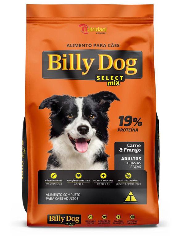 Ração Billy Dog Select Mix Carne e Frango para Cães Adultos 15Kg ...
