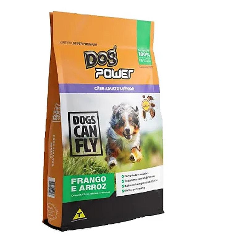 Ração Dog Power Sênior Cães Super Premium Frango e Arroz Macia 15 kg ...