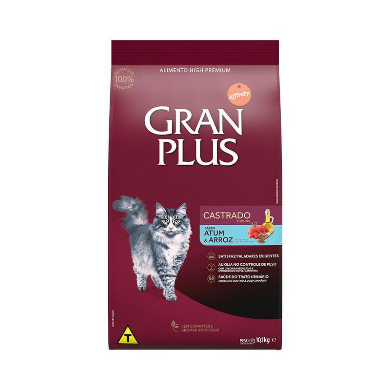 Ração Gran Plus Menu para Gatos Castrados Sabor Atum e Arroz - GranPlus ...