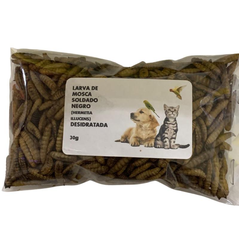 Ração Larva Bsf Bicho Laranja Desidratado Black Soldier 30g - Pescador ...