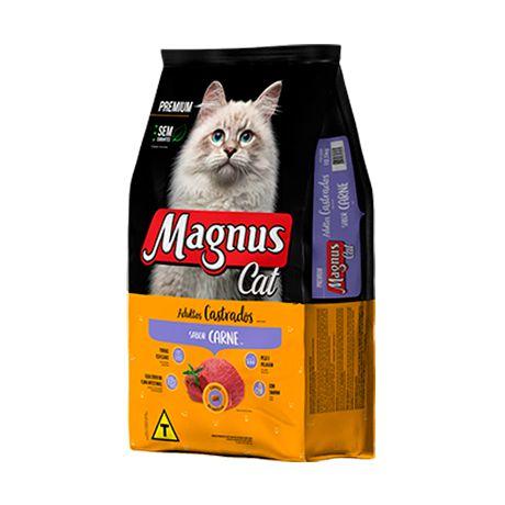 Ração Magnus Cat Gatos Castrados Carne 20Kg - Ração Seca para Gato ...