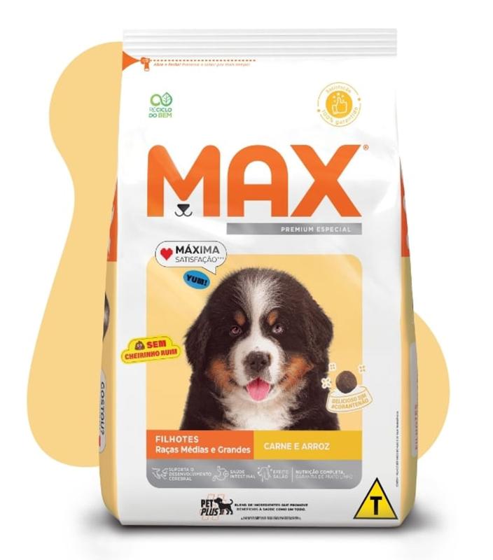 Ração Max Cães Filhotes Médio e Grande Carne e Frango 15kg - Max ...