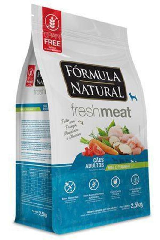 Ração Seca Fórmula Natural Fresh Meat Cães Adultos Frango Raças Mini e ...