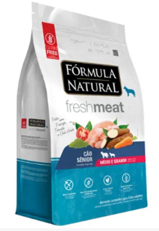Ração Seca Fórmula Natural Fresh Meat Cães Sênior Raças Médias e ...