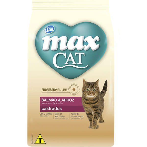 Ração Total Max Gatos Prof. Line Castrados Salmão - 10,1kg - MAX CAT ...