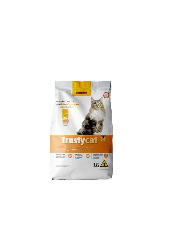Ração Trusty Cat Premium Especial Castrado Carne - 1 Kg - Outros Pets ...
