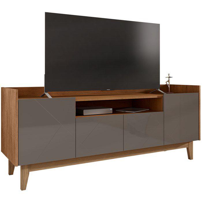 Rack 4 Portas Para TV 60 Polegadas 011071 Cedro Cinza Perola DCASA ...