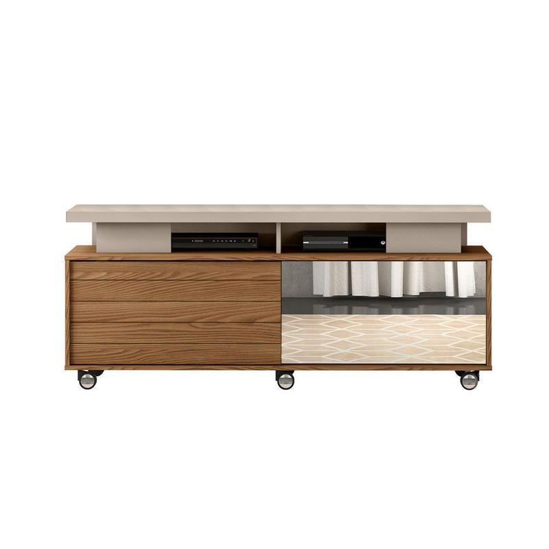 Rack Ageo para TV até 60 polegadas 2 portas Com Espelho Dj Móveis - Rack - Magazine Luiza