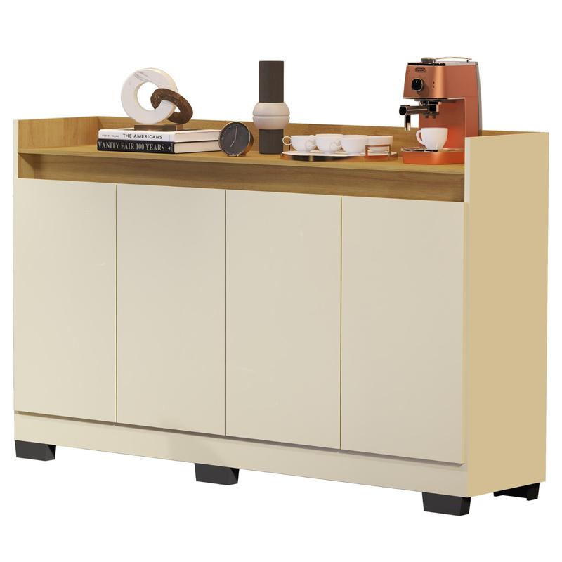 Rack Aparador Buffet Cantinho Café Retrô 4 Portas Ryzen Novo Modelo ...