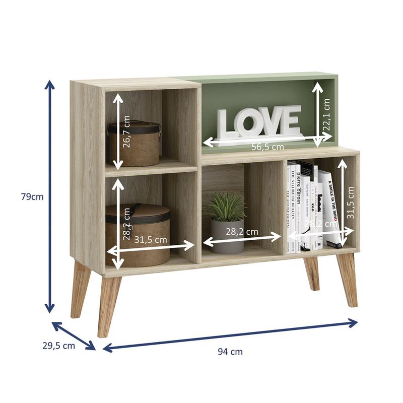 Rack Aparador Leaves Be Mobiliário 1 Porta 3 Prateleiras 94cm - Rack ...