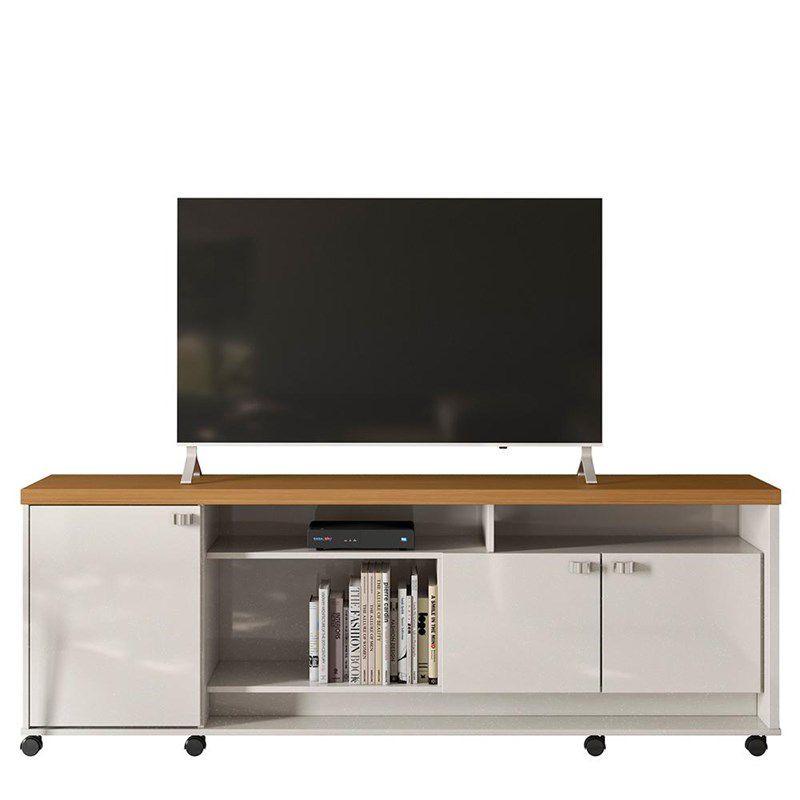 Rack Bancada Dallas para TV até 55” Off White Perolizado/Tauari ...