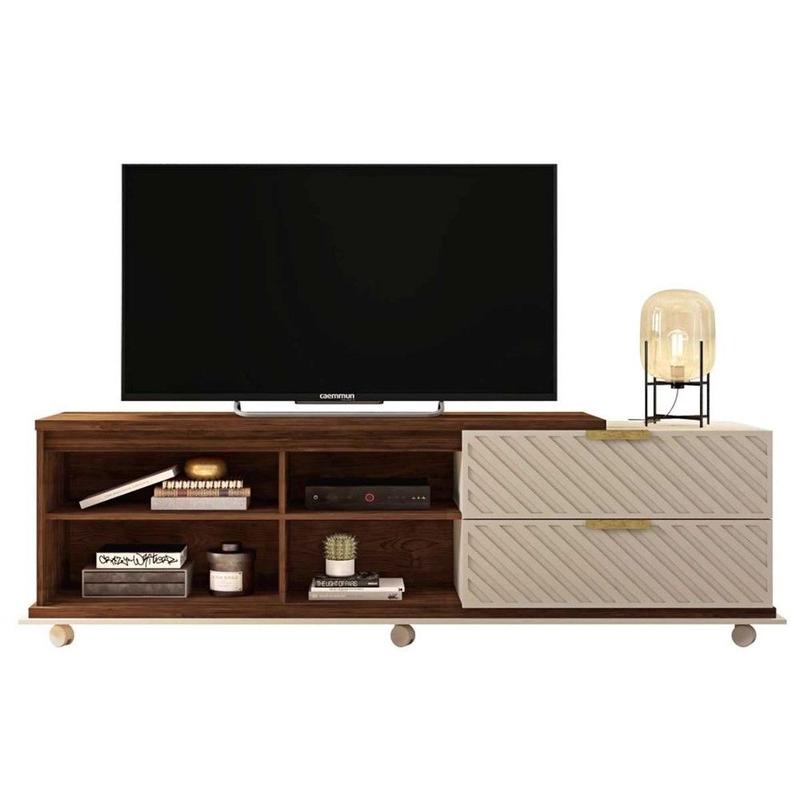 Rack Bancada para TV 55 polegadas 1 porta 1 Gaveta Harmony Caemmun - Caemmum - Rack - Magazine Luiza