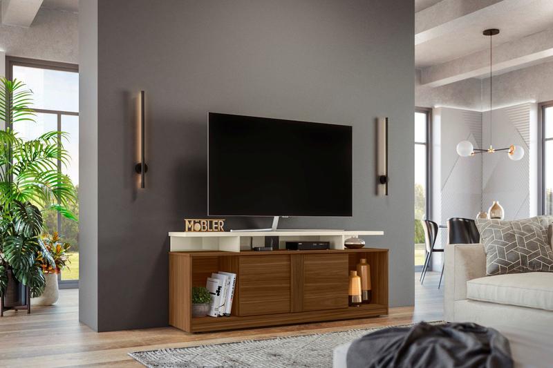 Rack Bancada para TV Milan - MOBLER - Rack - Magazine Luiza