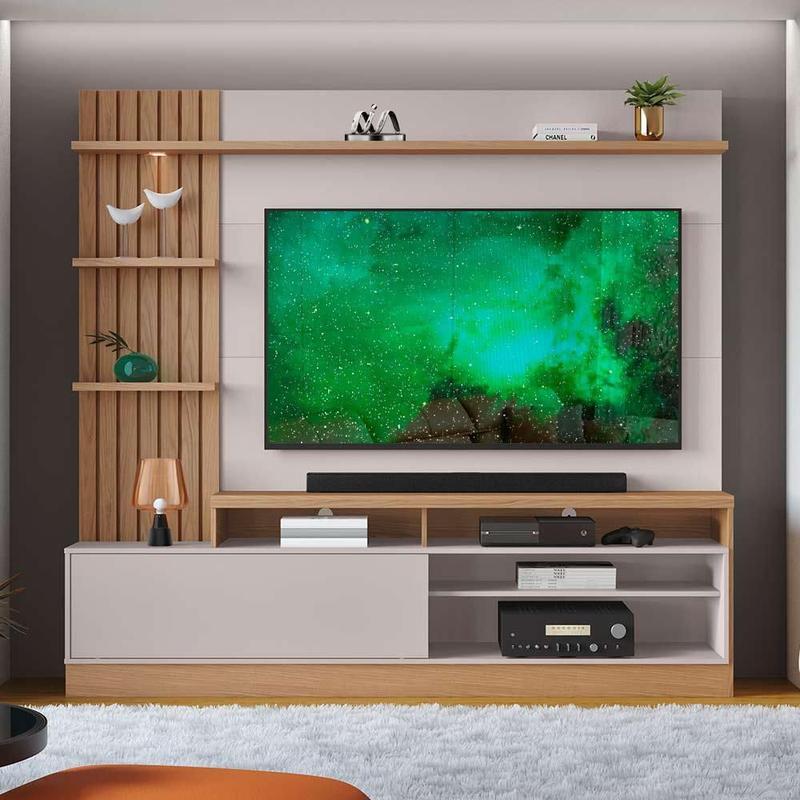 Rack com Painel Macéio para TV de até 65 - Freijó/Off White - COLIBRI ...