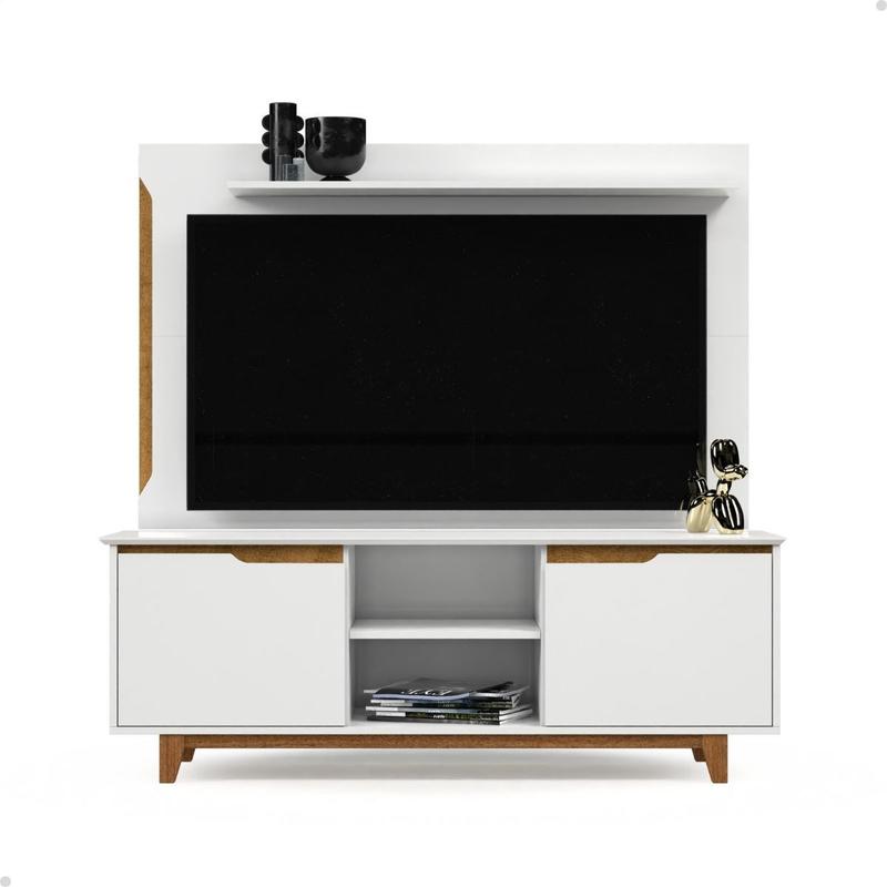 Rack com Painel para TV 55 Polegadas Branco - Mod.3040 - EJ Móveis - Rack com Painel - Magazine ...