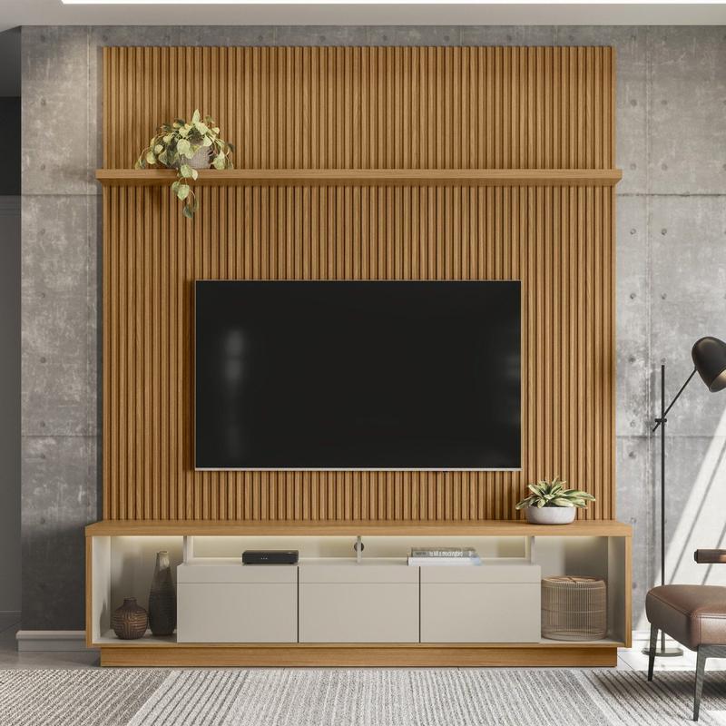 Rack com Painel para TV até 75 Polegadas com Fita de LED 220cm Cronos ...
