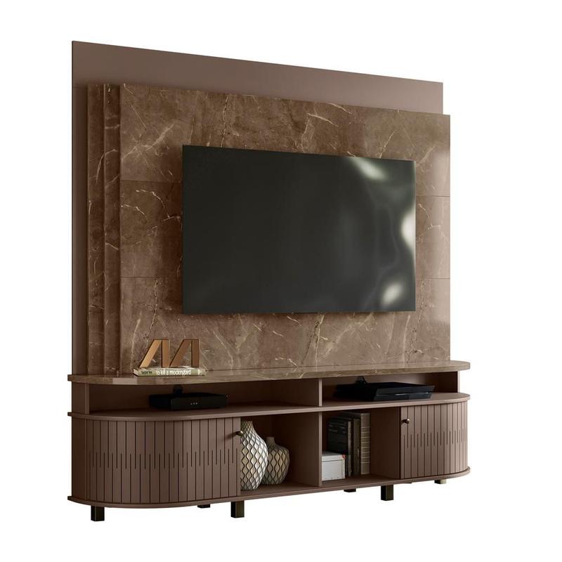 Rack com Painel TV 65 Polegadas Madetec Daytona Marrom - Rack com Painel - Magazine Luiza