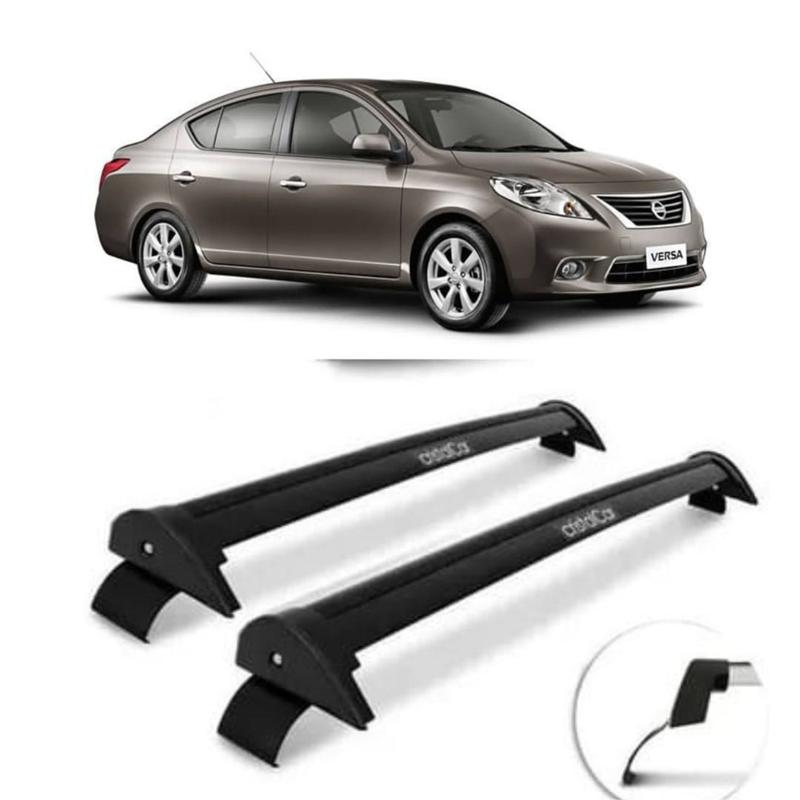 Rack de Teto Nissan Versa Sedan - 4 Pts Preto - CristalCar - Rack e ...