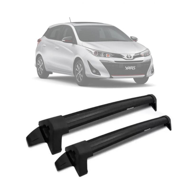 Rack De Teto Toyota Yaris Hatch 2018 à 2022 Alumínio Preto TY-622 Prata ...
