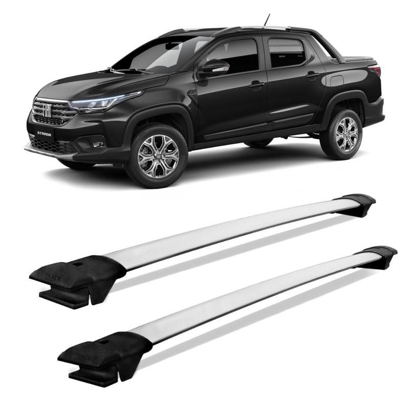 Rack de Teto Travessa Fiat Strada 2021 Alumínio Prata Larga - Track ...