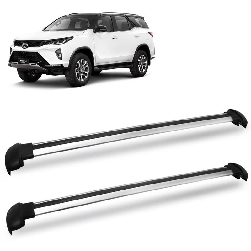 Rack de Teto Travessa Toyota Hilux Sw4 2016 a 2023 Alumínio Prata Larga ...