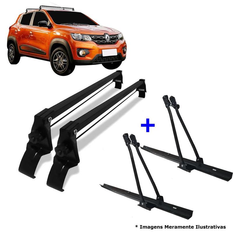 Rack De Teto Vhip Renault Kwid 17 A 2020 + 2 Transbikes - Rack e ...
