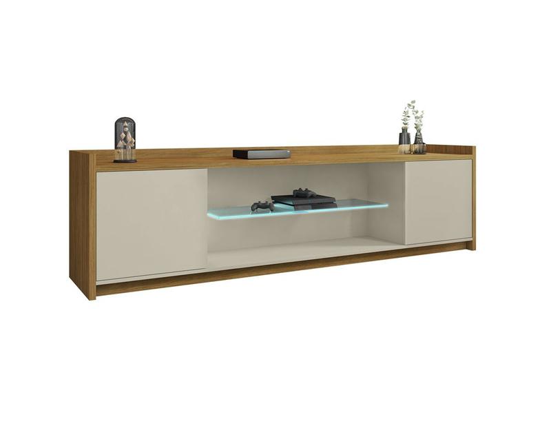 Rack Doha 2.0 Off-White/Cinamomo Bechara Móveis - Rack - Magazine Luiza