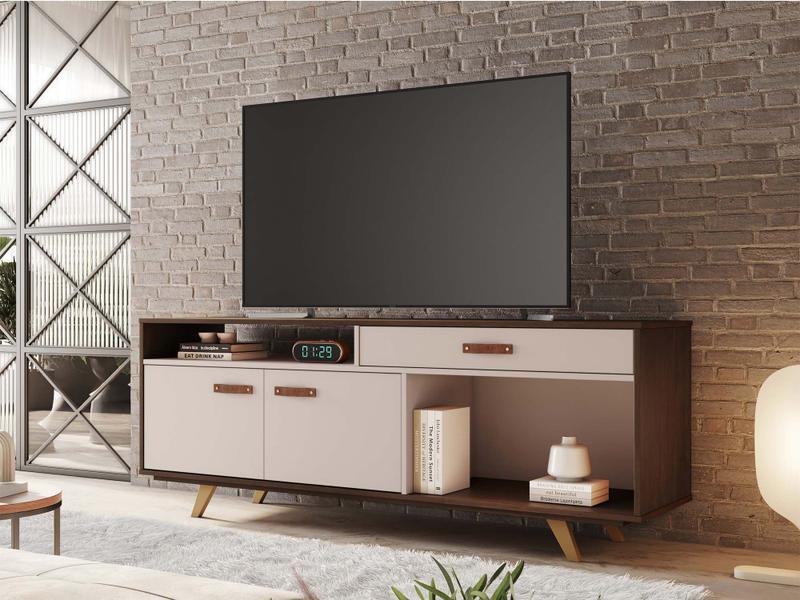 Rack Impar Para TV até 65 Polegadas Jcm Cacau Off - Rack - Magazine Luiza