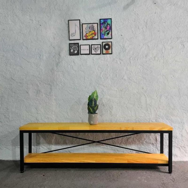 Rack Industrial com X no fundo 165Lx50Ax30C Pinus 18mm - Brilhante ...