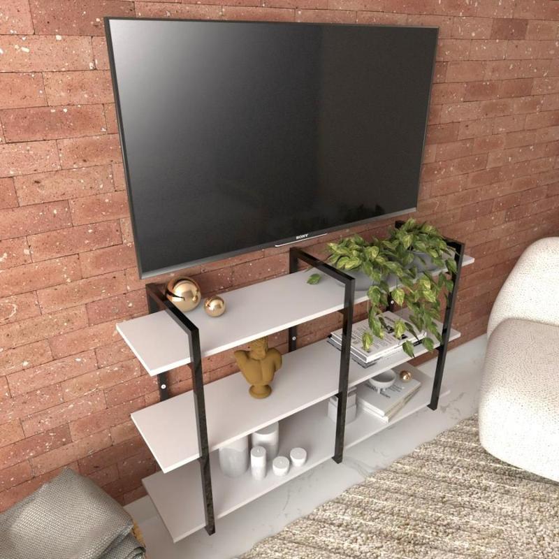 Rack industrial home parede hack bancada rack rak branco off white ...