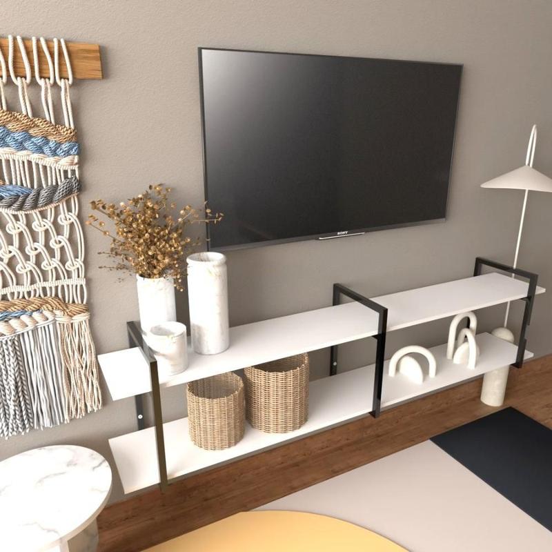 Rack industrial home parede hack bancada rack rak branco off white ...