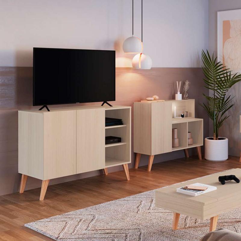 Rack Leaves Nature 104 cm - BE Mobiliário - Rack - Magazine Luiza