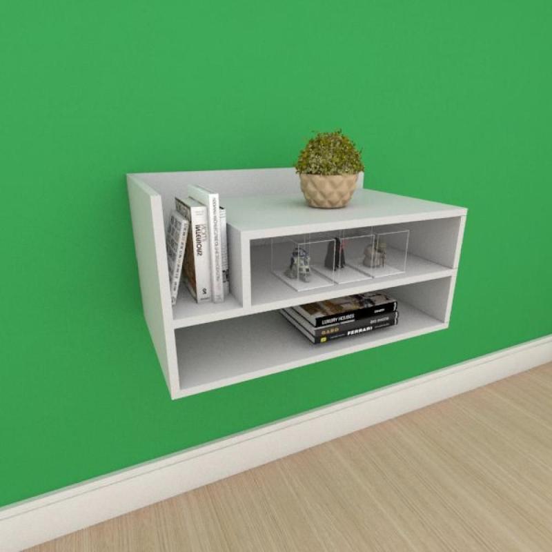Rack moderno com nichos em mdf cinza - E-nichos - Rack - Magazine Luiza
