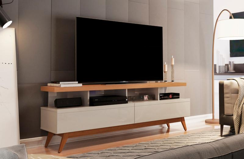Rack Moderno para Sala TV 65" Vivare Wood 1.6 Giga Móveis - Antô Móveis ...