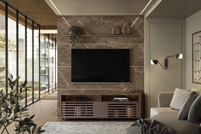 Rack+Painel Frizz Prestige para TV de até 75 polegadas - Imperial/Sepia ...