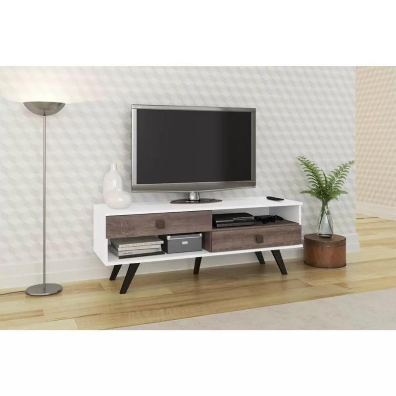 Rack para Sala branco com gavetas Movelbento - Móvel Bento - Rack ...