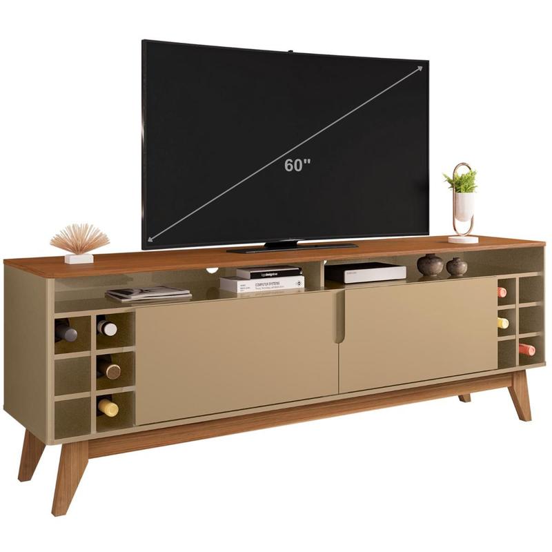 Rack para Sala de Estar com Nicho Adega Bar e Capacidade de Tv's de até ...