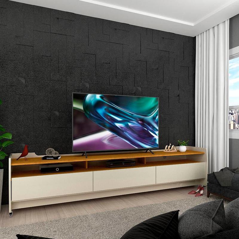 Rack Para Sala Moderno Off White Naturale 220cm Sublime Gelius - Rack ...