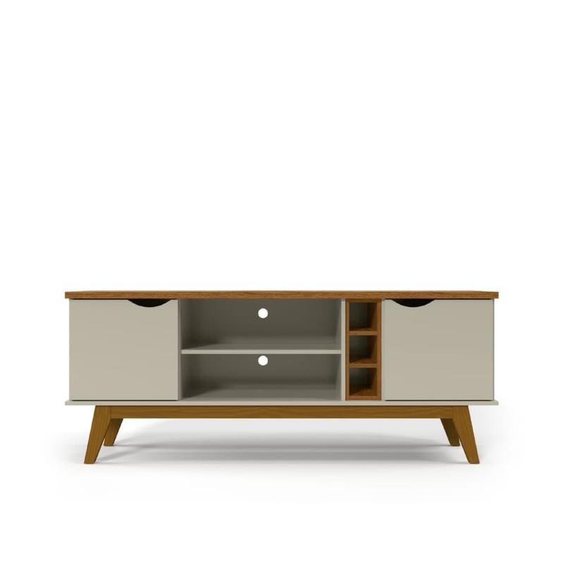 rack para sala para tv até 50 polegadas com 2 portas e adega - Patrimar ...