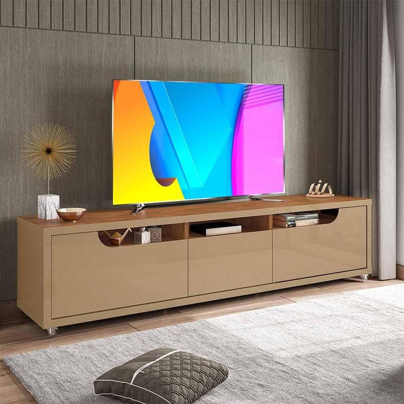 Rack Para Sala Para TV De Até 60 Polegadas 3 Gavetas 217cm Champagne ...