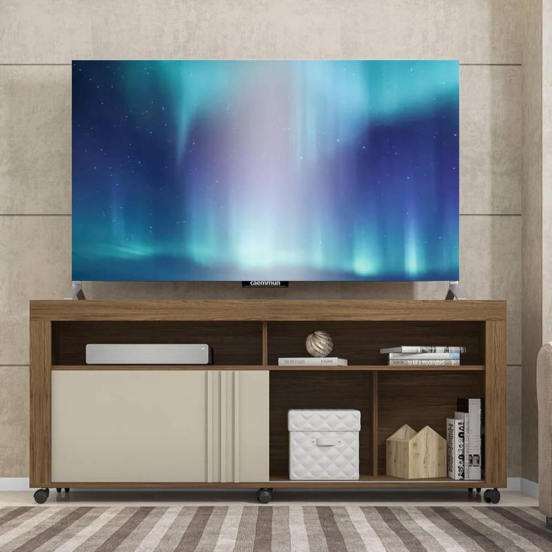 Rack Para Sala TV 60 Polegadas Havana Off White Caemmun Joy - Rack ...