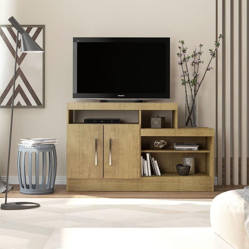 Rack para TV 50 Pol. 121 x 72 Cm MDP Terracota 0615 - Menu Móveis ...