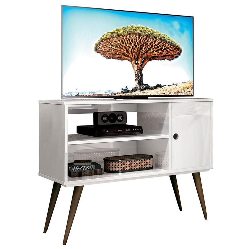 Rack para TV até 37 Polegadas 1 Porta Reale EDN Cor Branco - Estrela ...