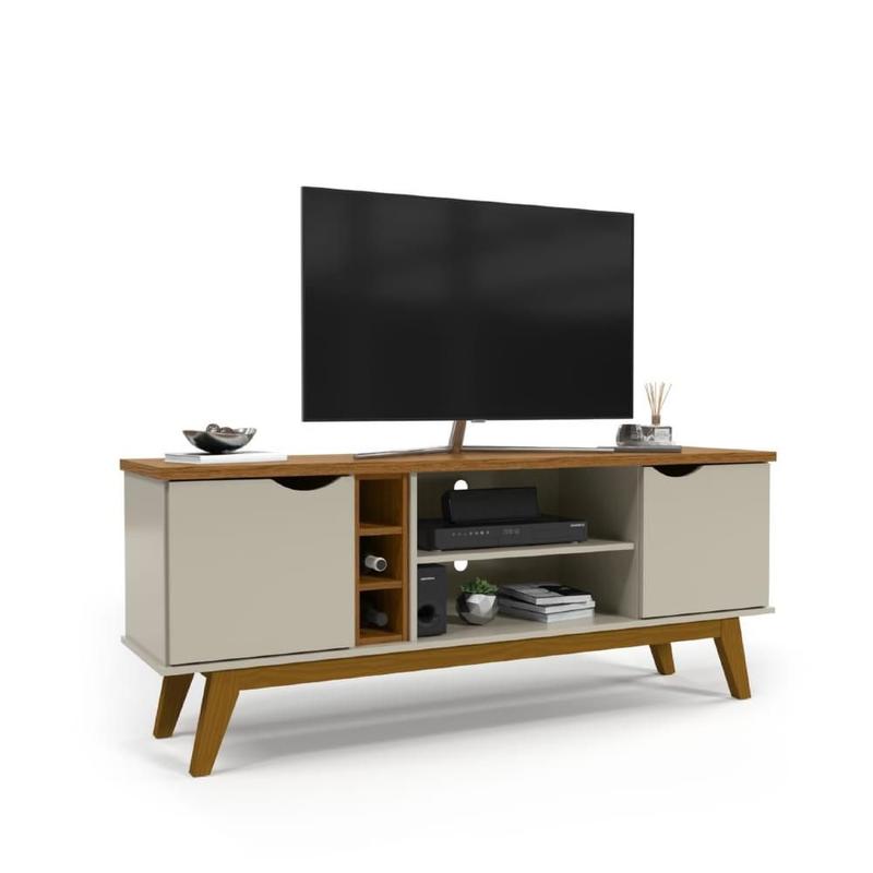 Rack Para TV Até 55" 2 Portas 1 Prateleira Adega Retrô Home - Patrimar ...