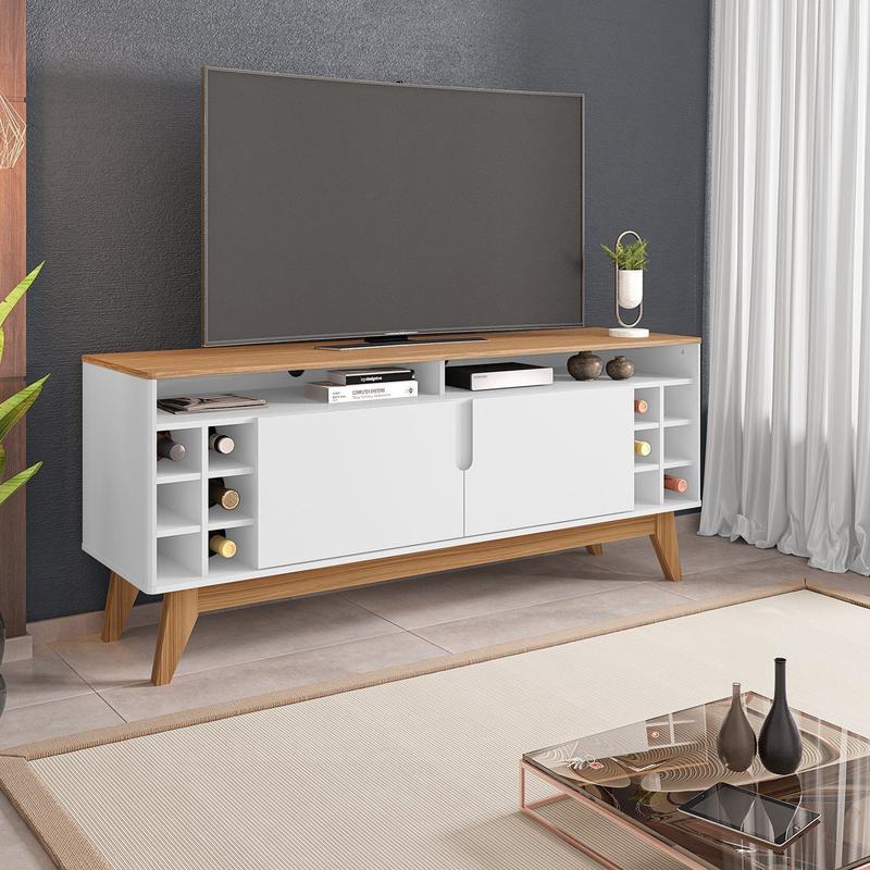 Rack para TV até 60 Polegadas 2 Portas 135cm Wine Versátile Casa D ...