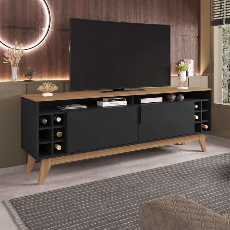 Rack para TV até 60 Polegadas 2 Portas 160cm Wine Versátile Casa D ...