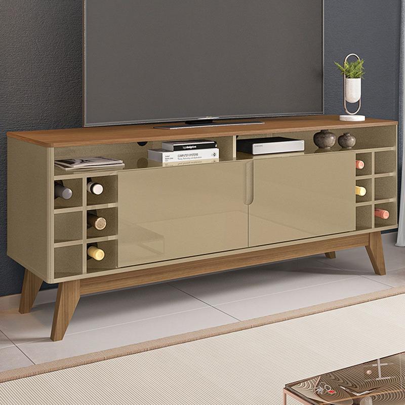 Rack Para Tv Até 60 Polegadas 2 Portas 2 Prateleiras Wine Champagne ...