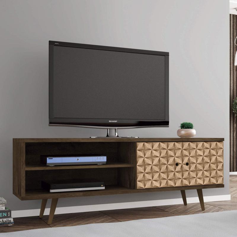 Rack para TV até 60 Polegadas 2 Portas Retrô Ônix Móveis Bechara Marrom - Rack - Magazine Luiza