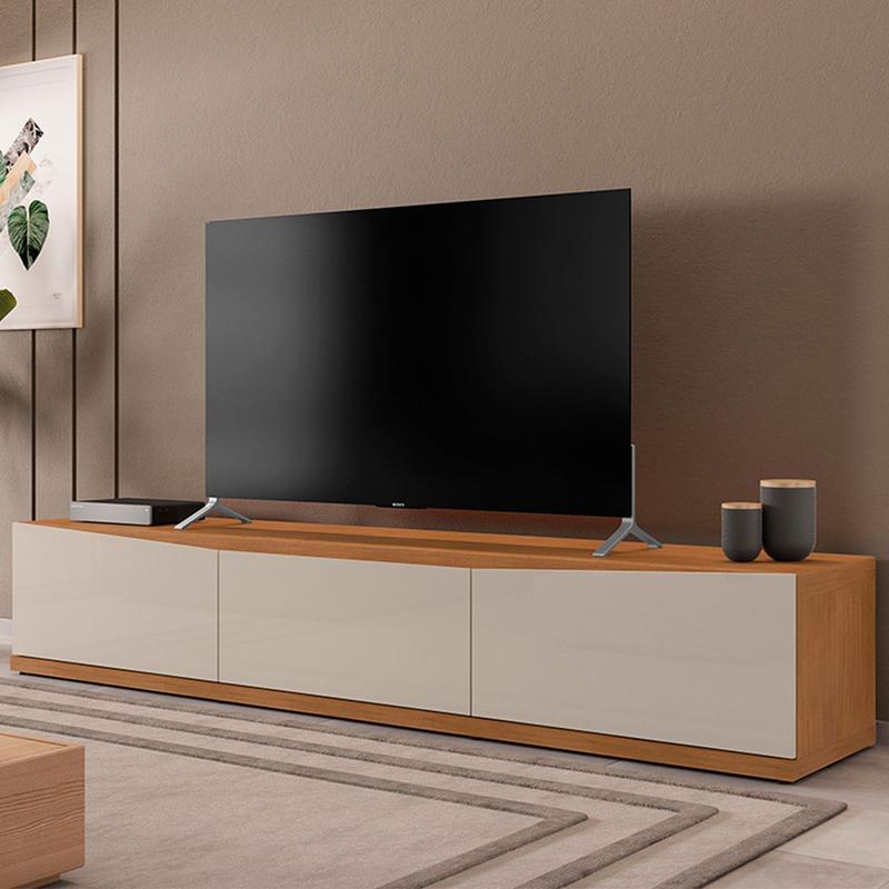 Rack para TV Até 60 Polegadas Eros 1,80 2 Portas 1 Gaveta Cedro/Off ...
