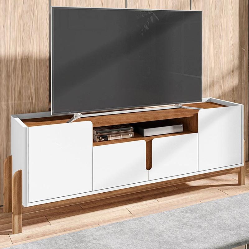Rack Para Tv Até 60 Polegadas Lizz 4 Portas Branco/cedro - Casa D ...